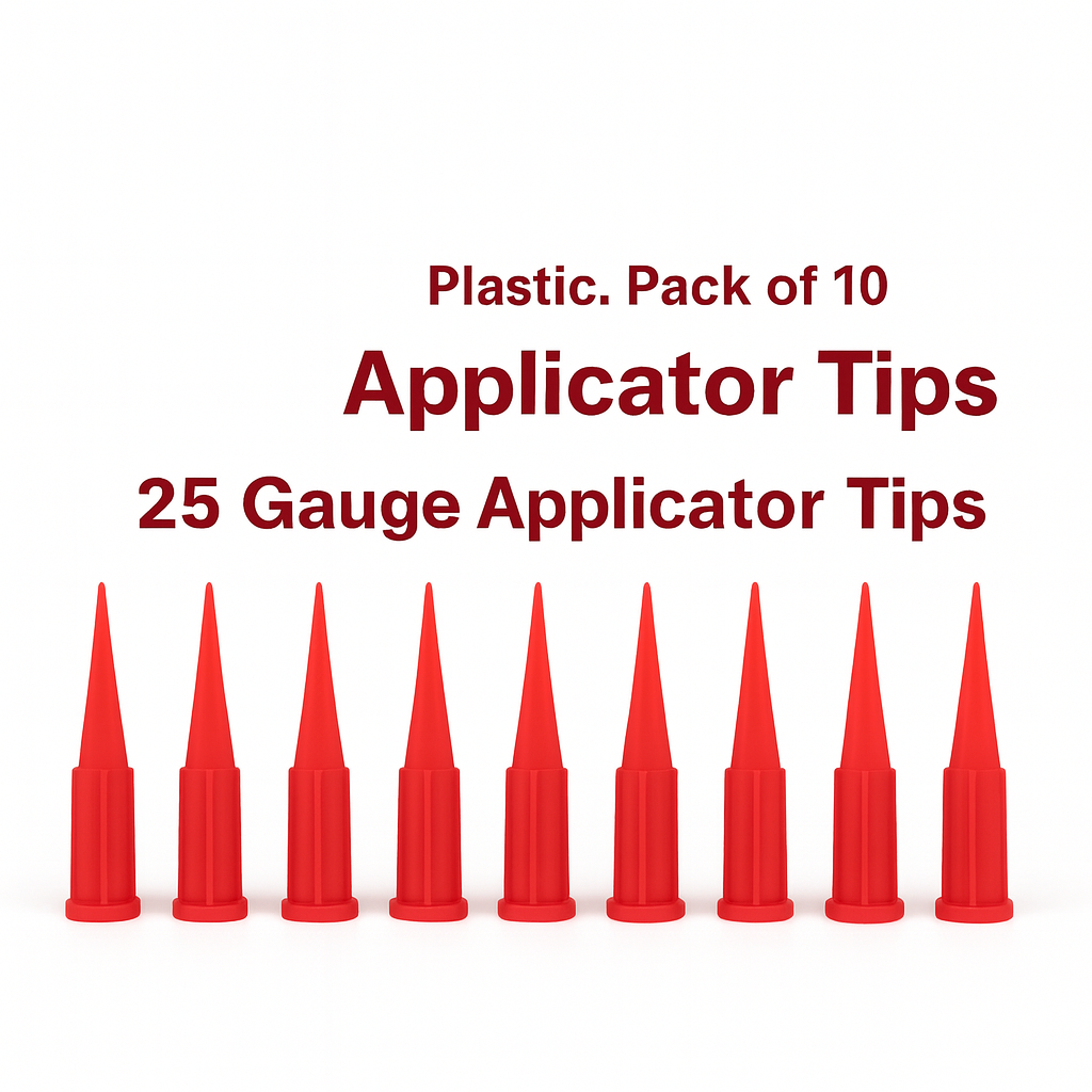 Precision Plastic Applicator Tips — Pack of 10 25 Gauge (Non-Needle Dr ...