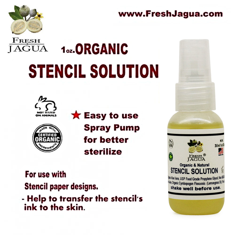 Organic & Natural Stencil Solution fine mist spray 1 oz. – Fresh Jagua